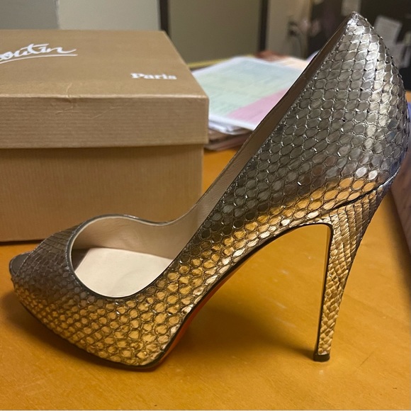 Christian Louboutin | Shoes | Christian Louboutin Python Heels | Poshmark